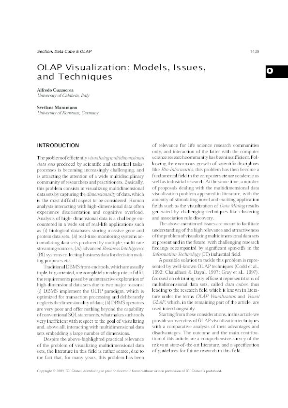 (PDF) OLAP Visualization