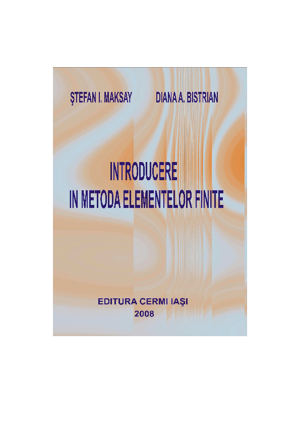 (PDF) Introducere in Metoda elementelor finite