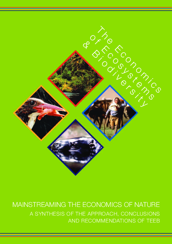 (PDF) The economics of ecosystems and biodiversity: mainstreaming the ...