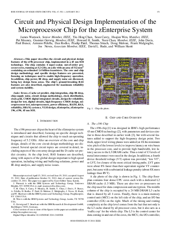 (PDF) Circuit and Physical Design Implementation of the Microprocessor ...