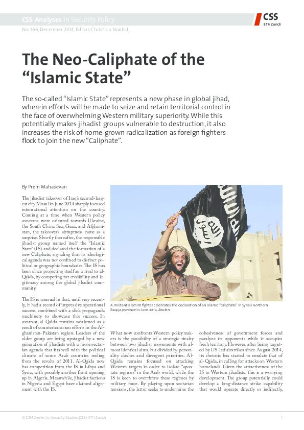 (PDF) The Neo-Caliphate of the 'Islamic State'