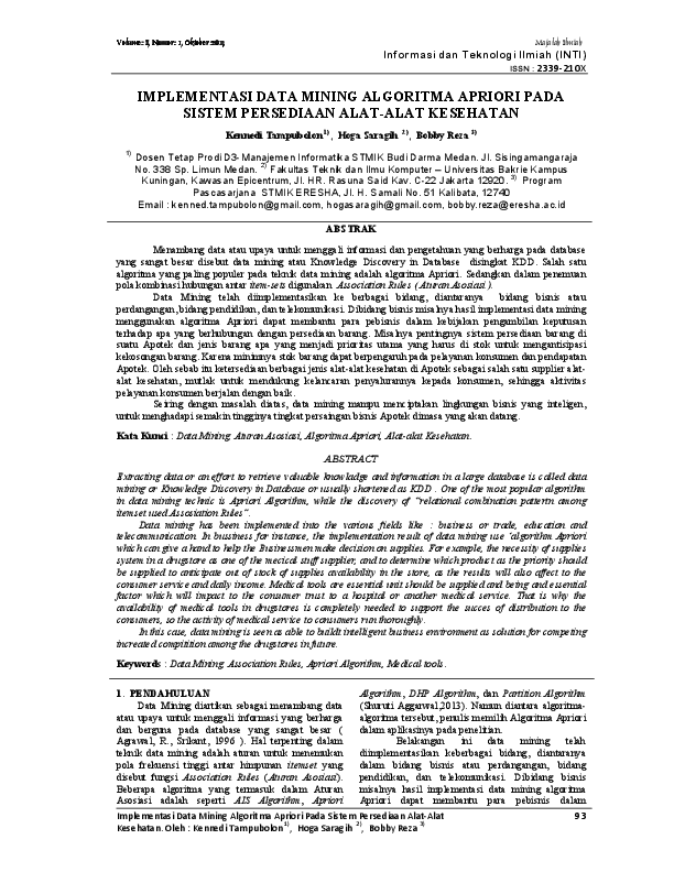(PDF) Data Mining Apriori