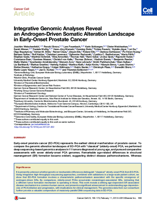(PDF) Integrative Genomic Analyses Reveal an Androgen-Driven Somatic ...