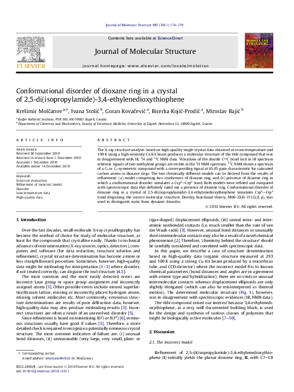 (PDF) Conformational disorder of dioxane ring in a crystal of 2,5-di ...