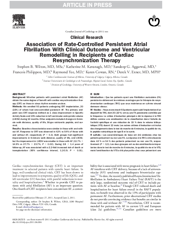 (PDF) Association of Rate-Controlled Persistent Atrial Fibrillation ...