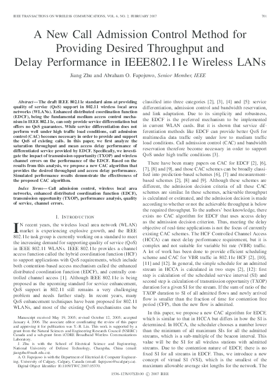 (PDF) A new call admission control method for providing desired throughput and delay performance ...