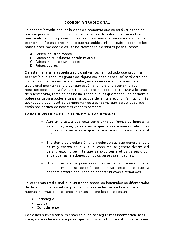 (DOC) ECONOMIA TRADICIONAL