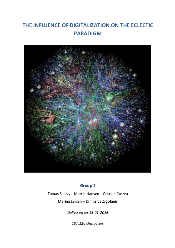 (PDF) The Influence of Digitalization on The Eclectic Paradigm