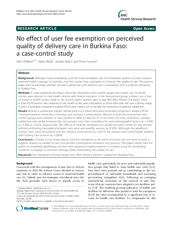 PDF No Effect Of User Fee Exemption On Perceived Quality Of Delivery Care In Burkina Faso A pdf-no-effect-of-user-fee-exemption-on-perceived-quality-of-delivery-care-in-burkina-faso-a