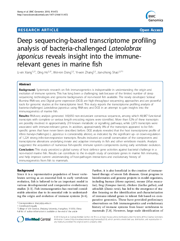 (PDF) Deep sequencing-based transcriptome profiling analysis of ...