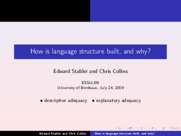 (PDF) How is language structure built, and why?