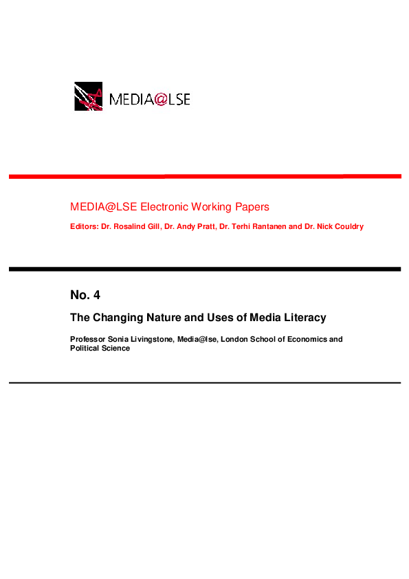 (PDF) MEDIA@LSE Electronic Working Papers The Changing Nature and Uses ...