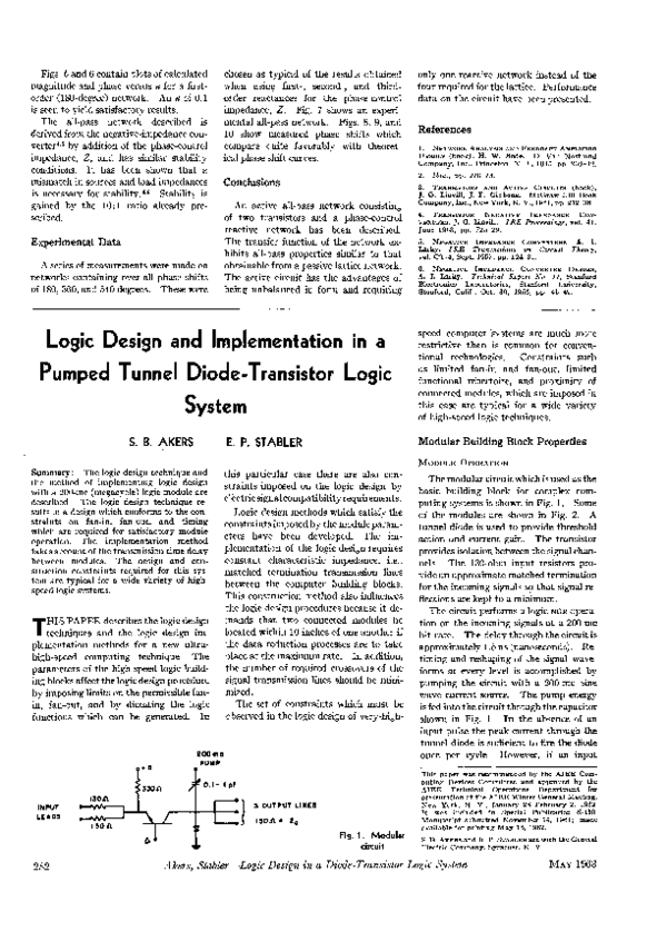 (PDF) Logic design and implementation in a pumped tunnel diode ... (PDF) Logic design and implementation in a pumped tunnel diode ...