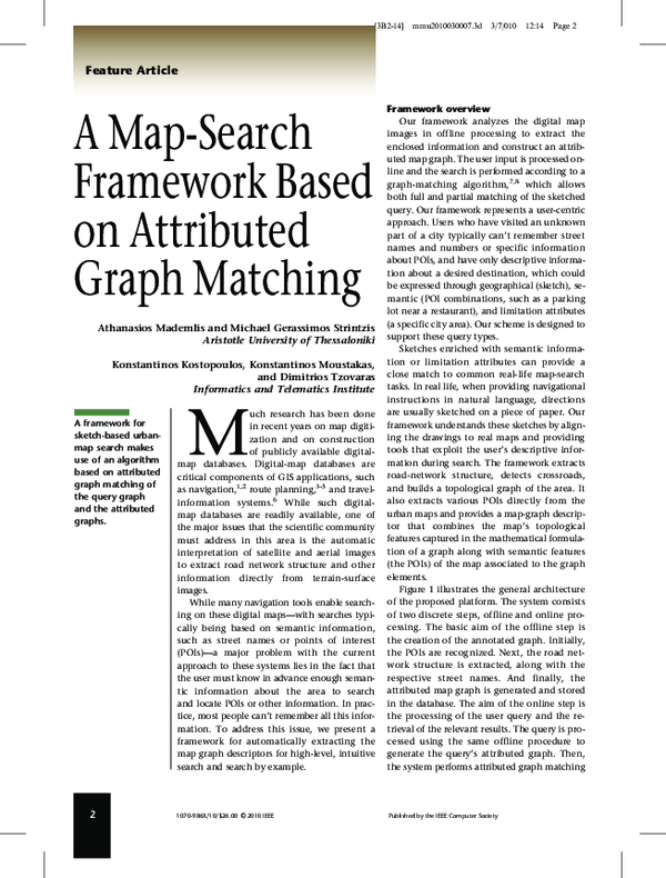 Pdf A Map Search Framework Based On Attributed Graph Matching
