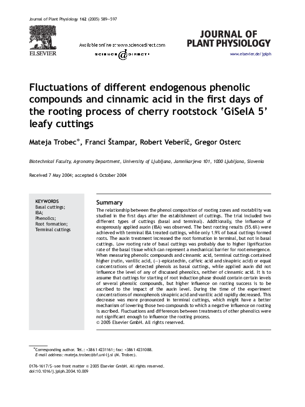 (PDF) Fluctuations of different endogenous phenolic compounds and ...