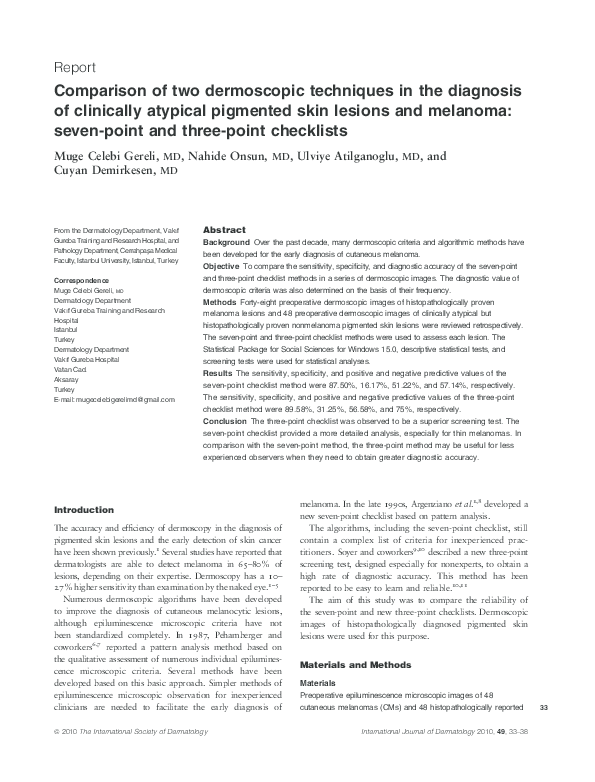 (PDF) Comparison of two dermoscopic techniques in the diagnosis of ...