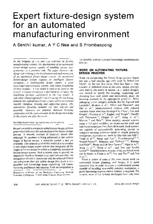 (PDF) Expert fixture-design system for an automated manufacturing ...