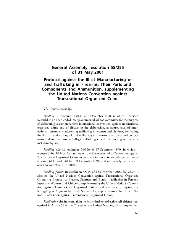 (PDF) General Assembly resolution 55/255 of 31 May 2001 Protocol ...