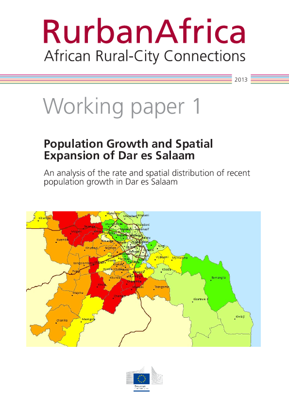 (PDF) Population Growth and Spatial Expansion of Dar es Salaam An analysis of the rate and ...