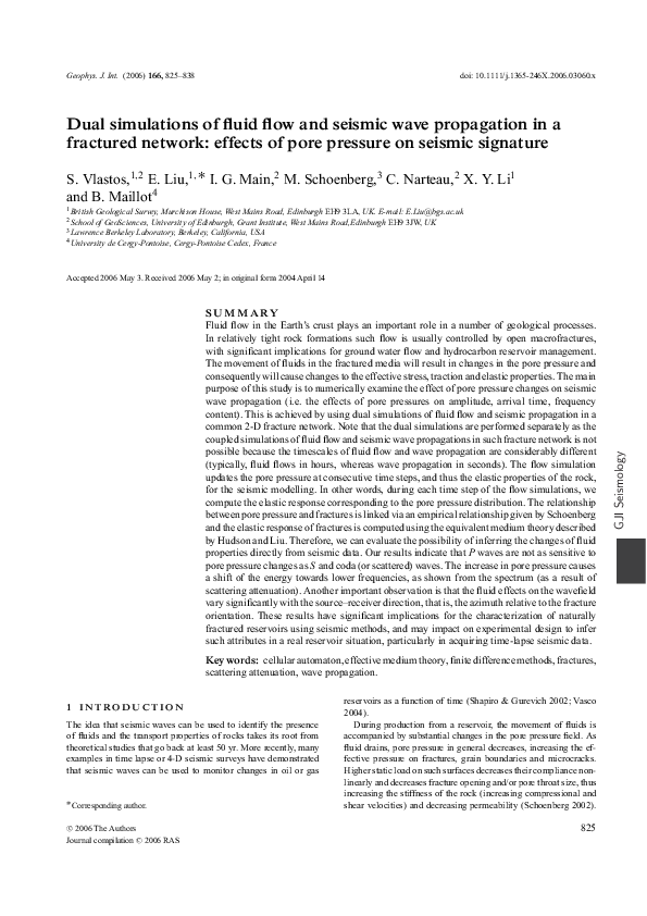 (PDF) Dual simulations of fluid flow and seismic wave propagation in a fractured network ...