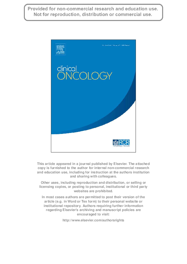 (PDF) Motion Management for Radical Radiotherapy in Non-small Cell Lung ...