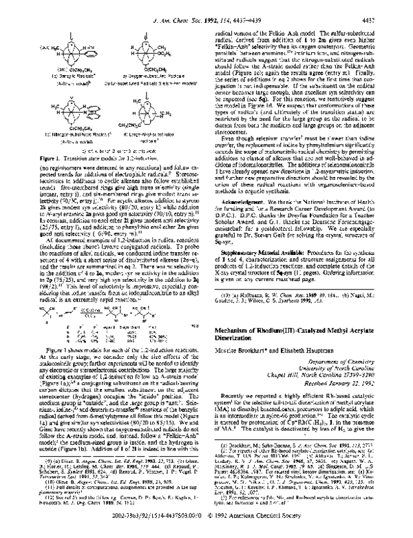 (PDF) Mechanism of rhodium(III)-catalyzed methyl acrylate dimerization