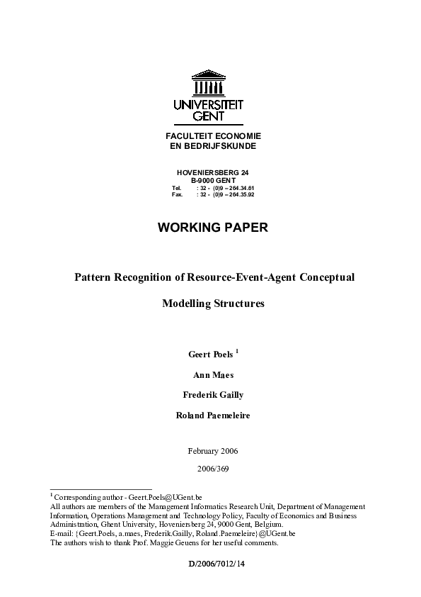 (PDF) Pattern recognition of resource-event-agent conceptual modelling ...