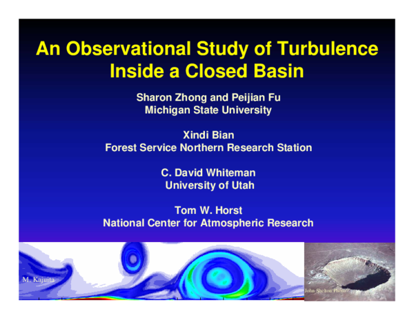 (PDF) An observational study of turbulence inside a closed basin