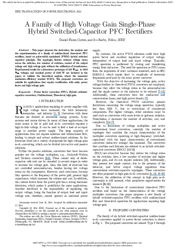 (PDF) A Family of High Voltage Gain Single-Phase Hybrid Switched ...