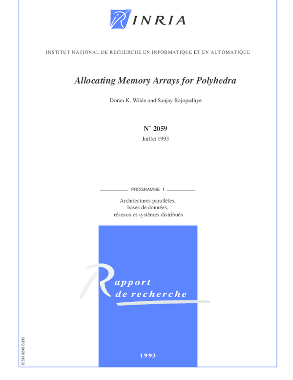 (PDF) Allocating memory arrays for polyhedra