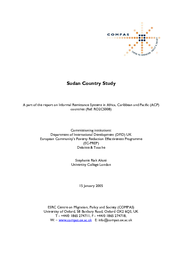 (PDF) Sudan Country Study