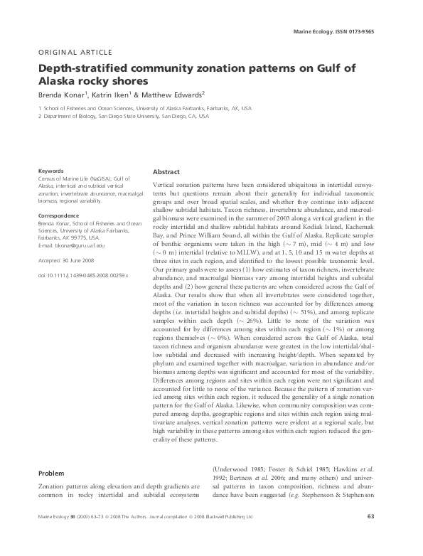 (PDF) Depth-stratified community zonation patterns on Gulf of Alaska ...