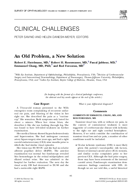 (PDF) An Old Problem, a New Solution