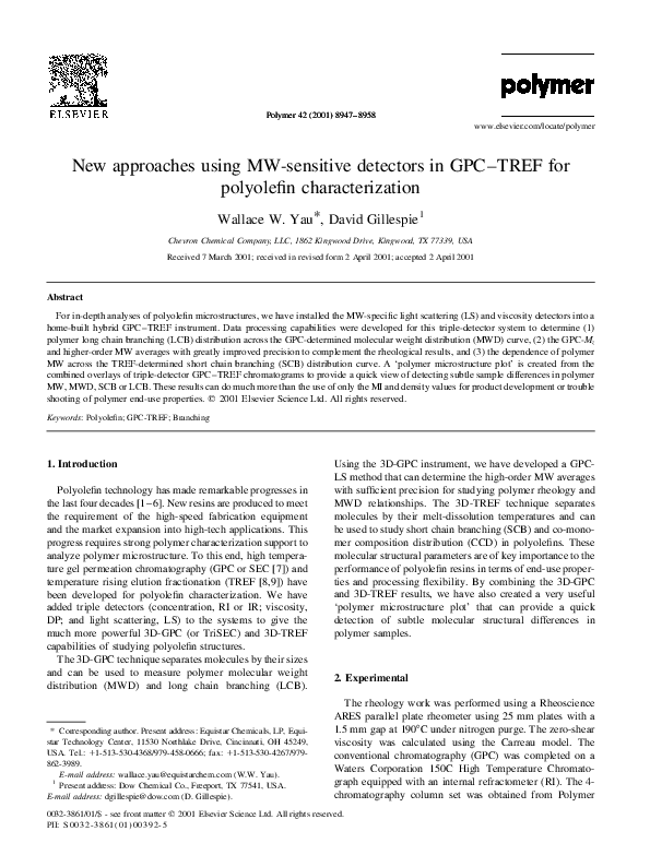 (PDF) New approaches using MW-sensitive detectors in GPC–TREF for ...