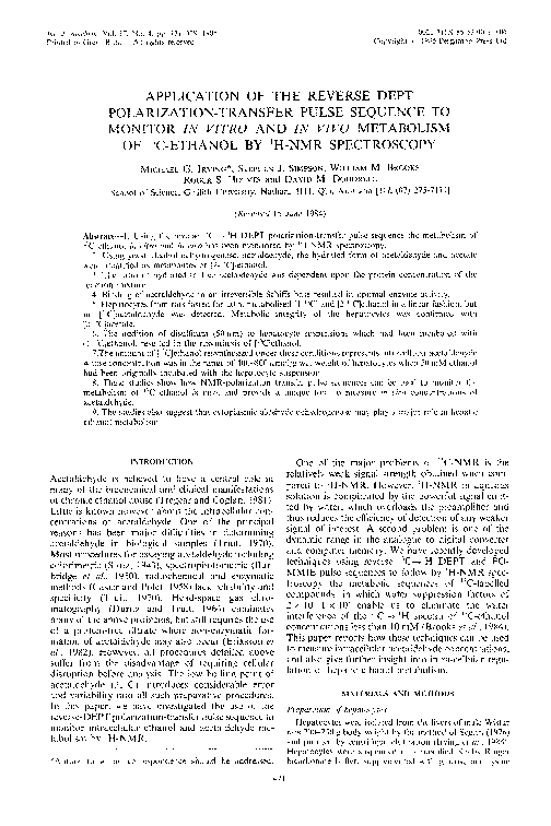 (PDF) Application of the reverse dept polarization-transfer pulse ...