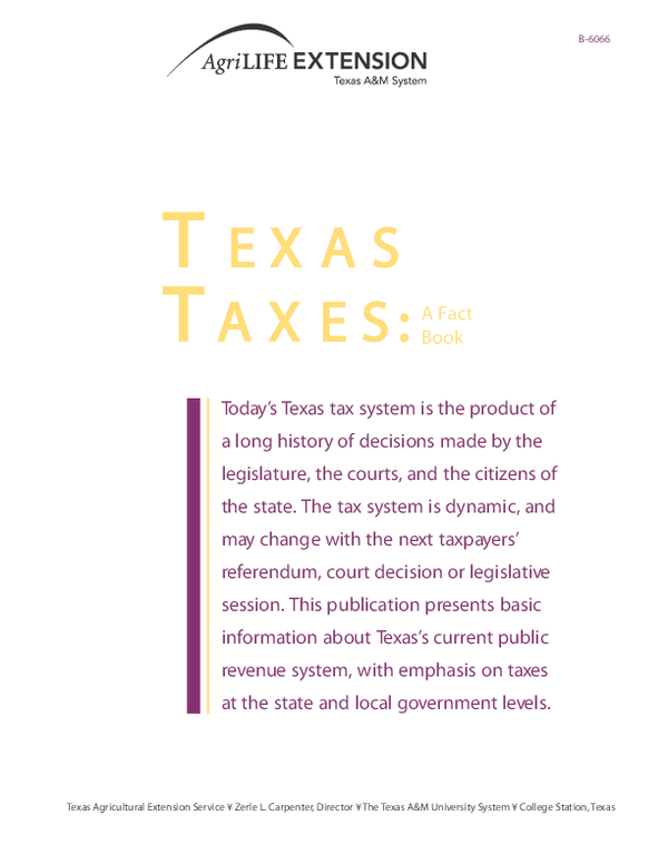 (PDF) Texas Taxes...A Fact Book