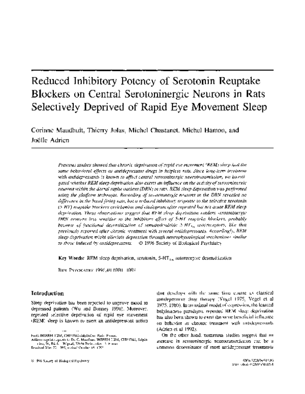 (PDF) Reduced inhibitory potency of serotonin reuptake blockers on ...