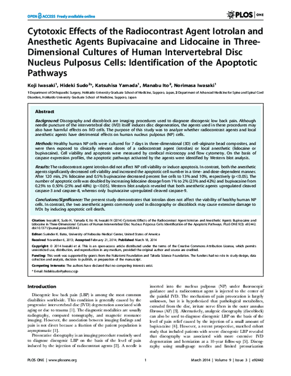 (PDF) Cytotoxic Effects of the Radiocontrast Agent Iotrolan and ...