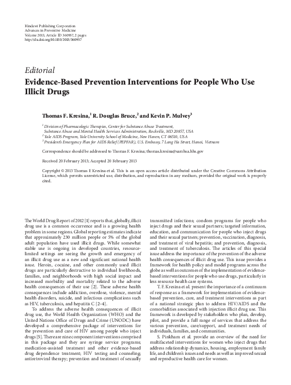 (PDF) Evidence-based prevention interventions for people who use ...