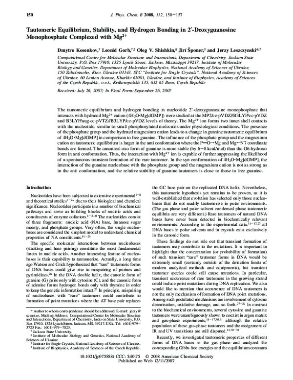(PDF) Tautomeric Equilibrium, Stability, and Hydrogen Bonding in 2 ...