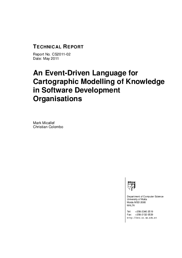 (PDF) An Event-Driven Language for Cartographic Modelling of Knowledge ...