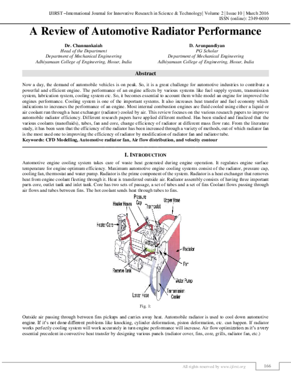 (PDF) A Review of Automotive Radiator Performance