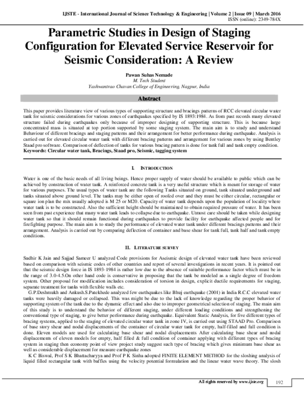 (PDF) Parametric Studies in Design of Staging Configuration for ...