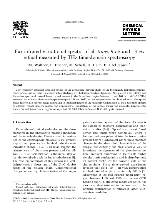(PDF) Far-infrared vibrational spectra of all-trans, 9-cis and 13-cis ...
