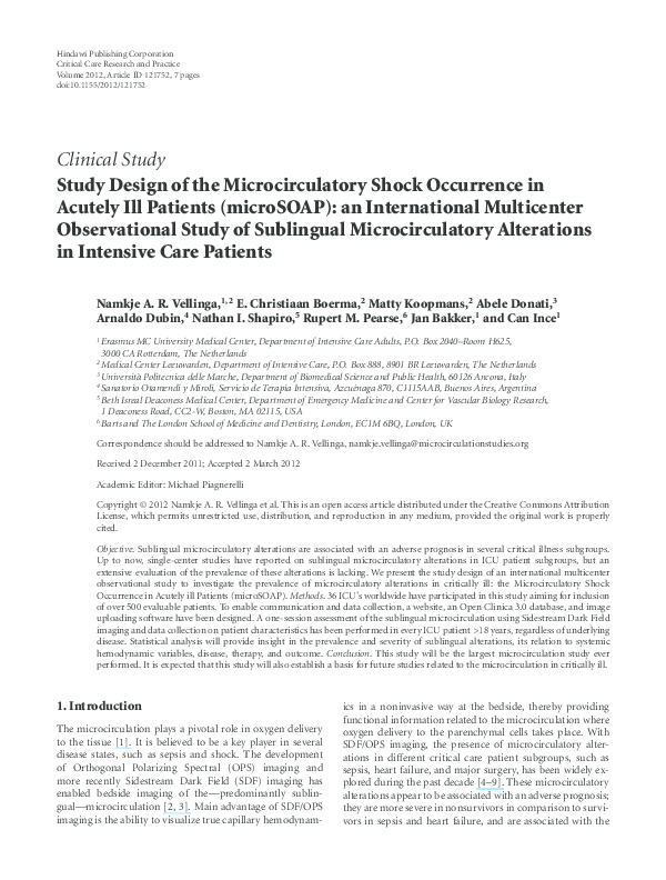 Pdf Second Consensus On The Assessment Of Sublingual Microcirculation