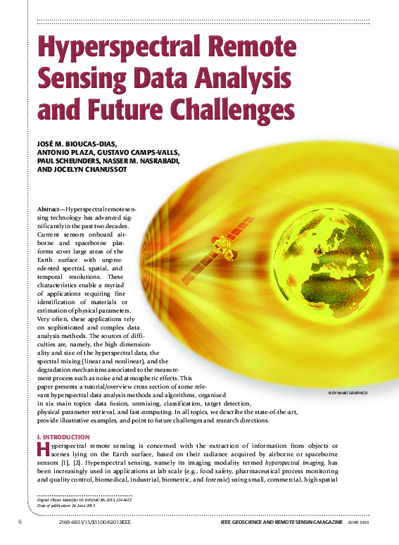 (PDF) Hyperspectral Remote Sensing Data Analysis and Future Challenges