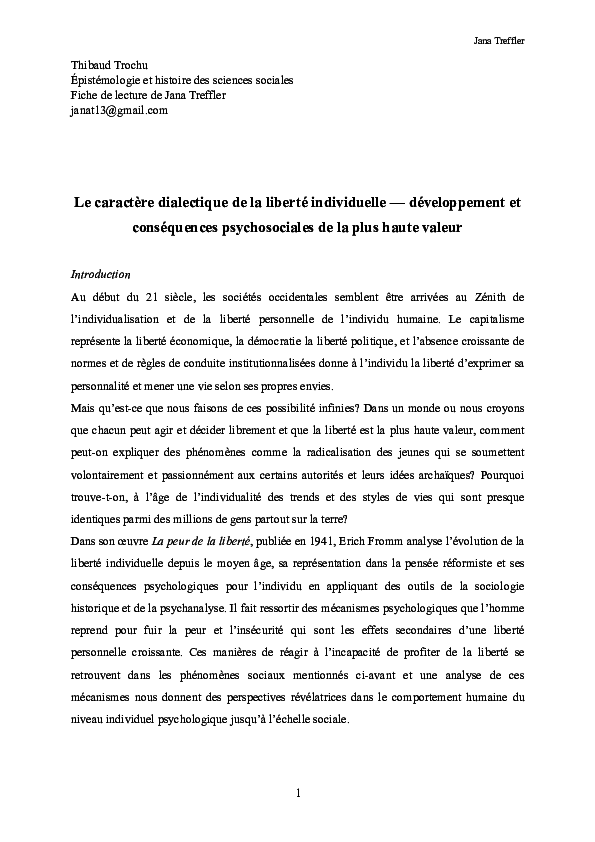 qu'est ce qu'une liberté individuelle