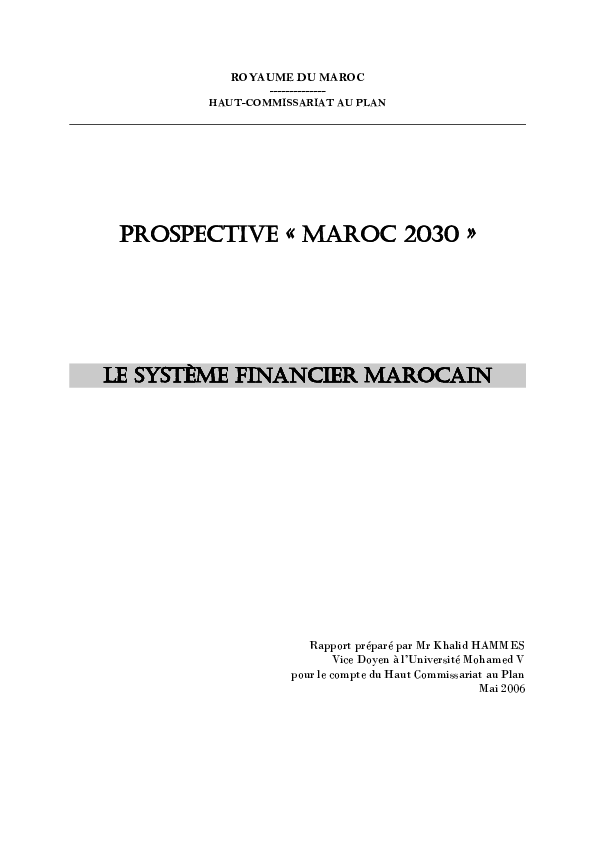 (PDF) ROYAUME DU MAROC