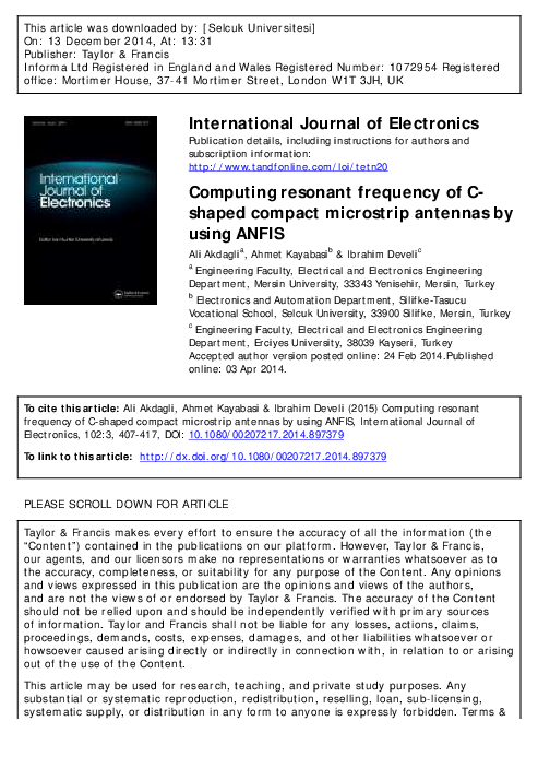 Pdf Computing Resonant Frequency Of C Shaped Compact Microstrip Antennas By Using Anfis