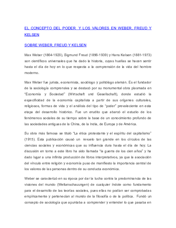 (DOC) EL CONCEPTO DEL PODER Y LOS VALORES